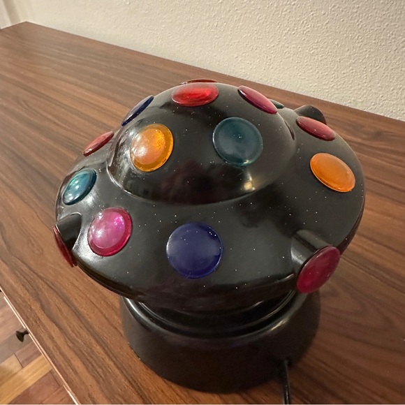 Other | Disco Lamp Y2k 199s Ufo Mushroom Shape Black Rainbow Spinning ...